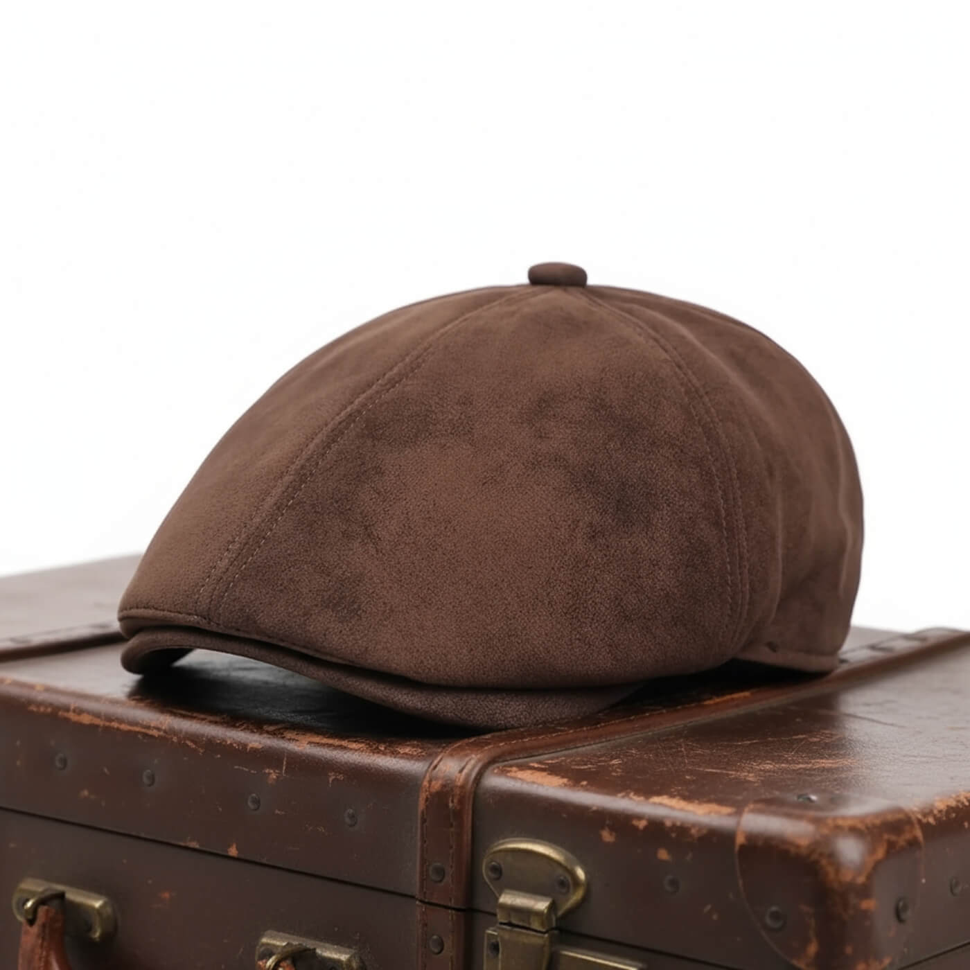 Suede Newsboy Cap | ATHENS – George Caps