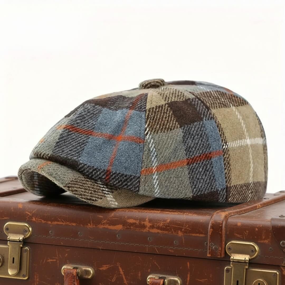 Plaid Wool-Blend Newsboy Cap | TOLEDO – George Caps