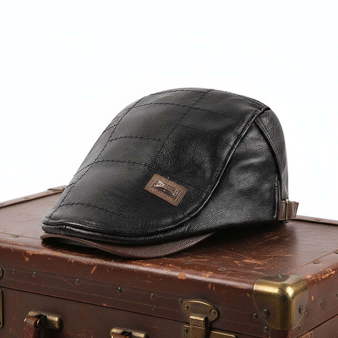 Vegan Leather Flat Cap | COLUMBUS – George Caps