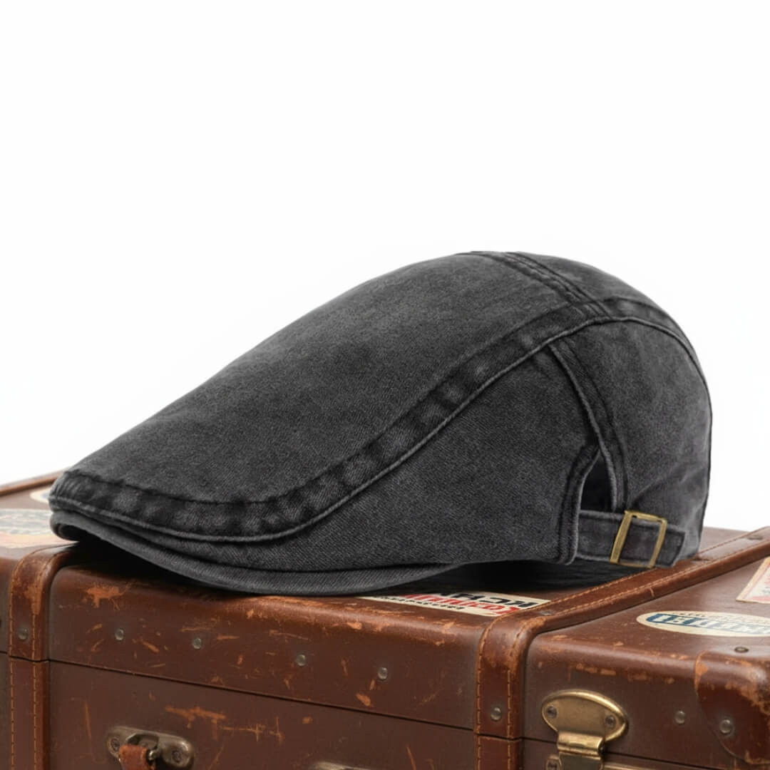 Washed Denim Flat Cap | DALLAS – George Caps